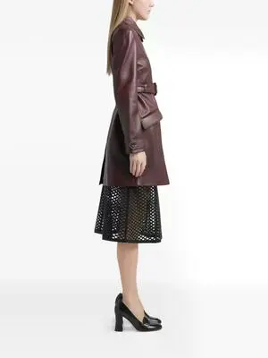 Bally Belted Leather Coat
