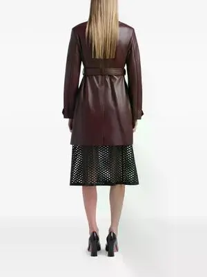 Bally Belted Leather Coat