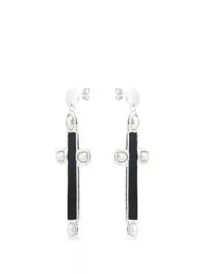 POISON DROP LAB Cross Drop Earrings