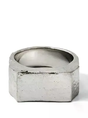 MAISON MARGIELA Geometric Signet Ring - Silver