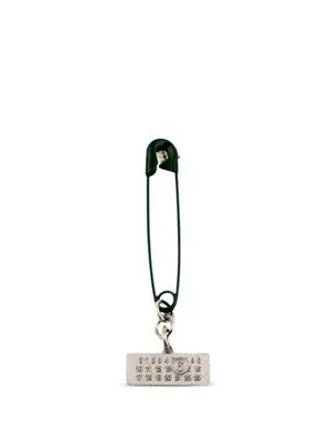 MAISON MARGIELA Safety Pin Earring - Green