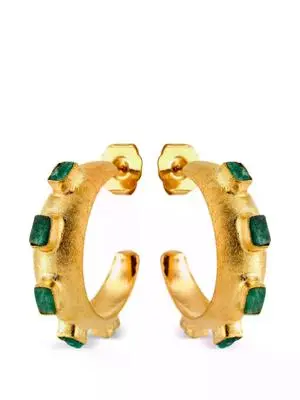 FENOMENA Emerald Hoop Earrings