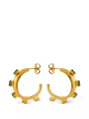FENOMENA Emerald Hoop Earrings