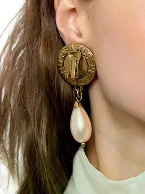 Moschino Pear-shaped Clip-on Earrings