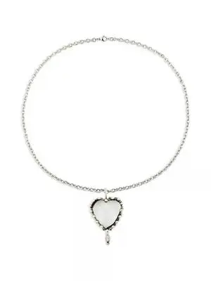 POISON DROP LAB Heart-pendant Chain Necklace - Silver