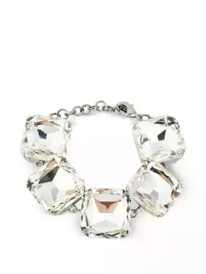 Moschino Crystal-embellished Bracelet - Silver