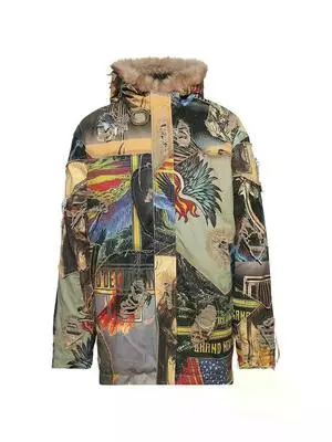 WHO DECIDES WAR BY EV BRAVADO Printed Parka