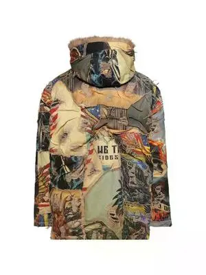 WHO DECIDES WAR BY EV BRAVADO Printed Parka