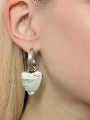 POISON DROP LAB Heart Hoop Earring