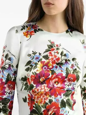 Dolce & Gabbana Floral-print Split Midi Dress