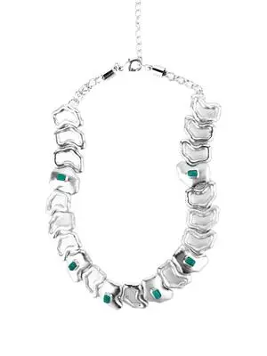 FENOMENA Geometric Design Necklace - Silver