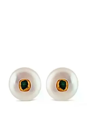 FENOMENA Maya Pearl Stud Earrings - White