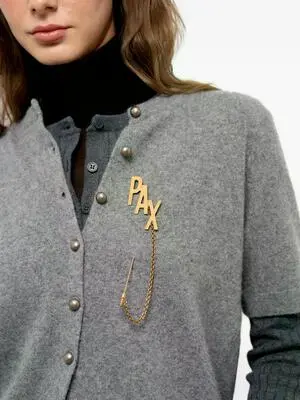 Moschino Gilded Pax Brooch
