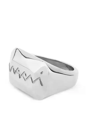 Marni Logo-engraved Signet Ring - Silver