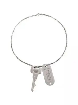 MAISON MARGIELA Double-pendant Necklace - Silver