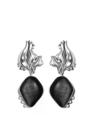 JUDE BENHALIM Lupa Drop Earrings - Silver