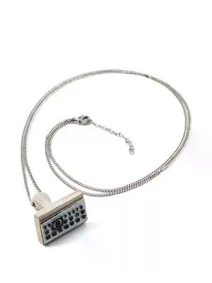 MAISON MARGIELA Stamp Pendant Necklace - Silver