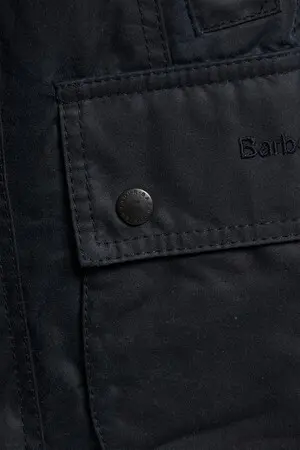 Barbour Corduroy-trimmed Waxed Cotton-canvas Jacket