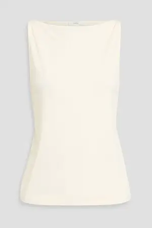 Vince Stretch-jersey Top - Ivory