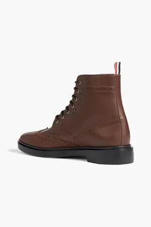 Thom Browne Lace-up Leather Ankle Boots