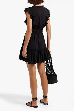 Paige Jacquard Mini Dress With Ruffled Details