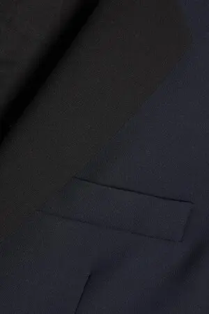 Another Tomorrow Wool Blazer - Navy