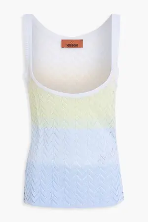 Missoni Crochet-knit Tank - Light Blue