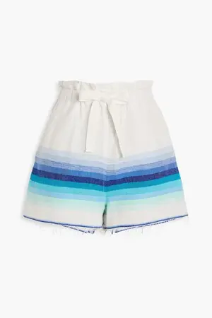 LEMLEM Teref Striped Cotton-blend Shorts