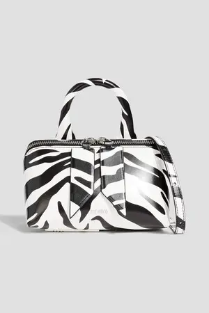 Attico Friday Mini Zebra-print Tote