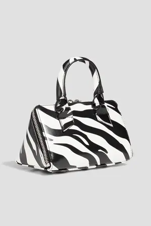 Attico Friday Mini Zebra-print Tote