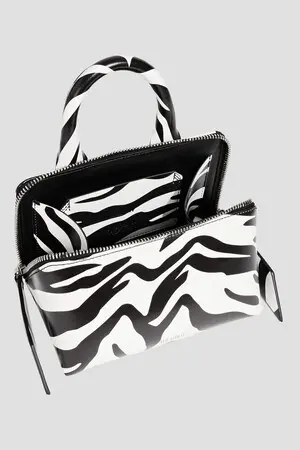 Attico Friday Mini Zebra-print Tote