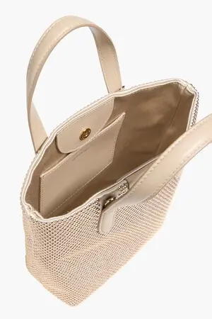 FERRAGAMO Embellished Satin Tote