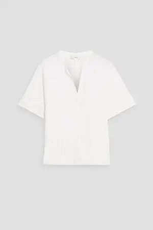Vince Linen Top With Folded Cuffs