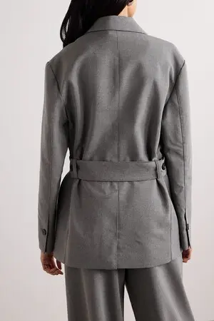Proenza Schouler Lincoln Belted Flannel Blazer