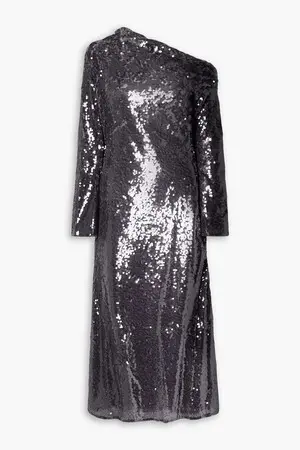 Draped Sequin Mesh Cocktail Dresses