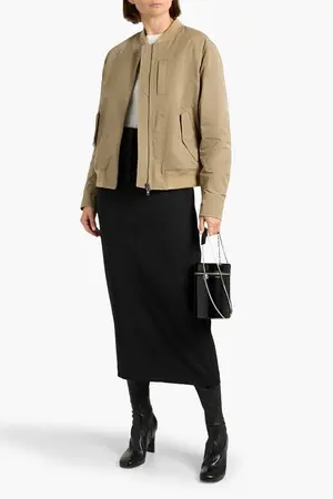 Vince Shell Bomber Jacket - Sand