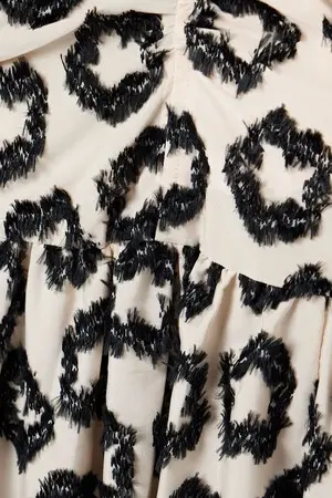 Ulla Johnson Violeta Chiffon-trimmed Ruched Fil Coupé Midi Dress