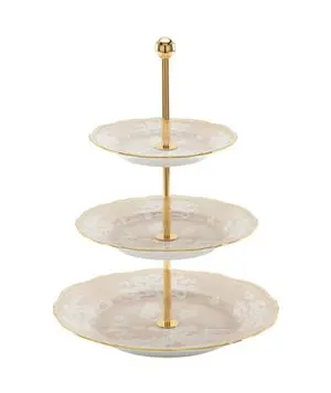 GINORI 1735 Oriente Italiano 3-tier Serving Stand - Meringa
