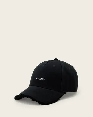 ALLSAINTS London Frayed Baseball Cap - Black