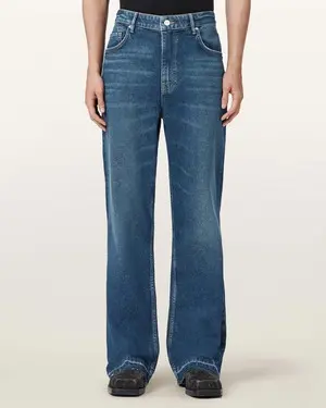 ALLSAINTS Flint Bootcut Denim Jeans Blue