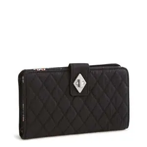 VERA BRADLEY Turnlock Wallet - Black