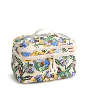 VERA BRADLEY Brush Up Cosmetic Case In Gardenia Garden - White