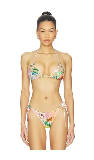 Luli Fama Ring Seamless Bikini Top - Multicolor