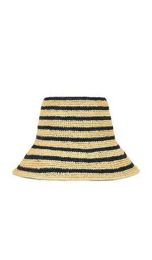 Janessa Leoné Harbor Bucket Hat - Navy & Natural