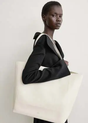 TOTEME Roam Leather Tote - Creme