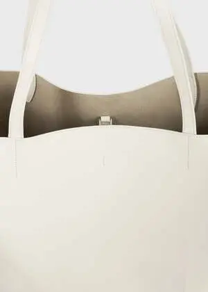 TOTEME Roam Leather Tote - Creme