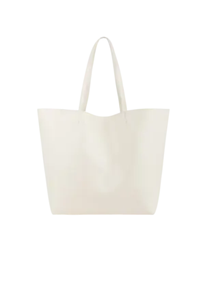 TOTEME Roam Leather Tote Stone