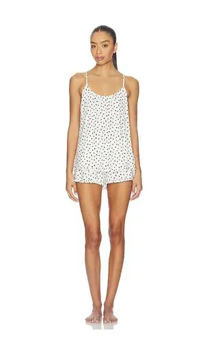 Eberjey Gisele Printed Cami & Short Set In White