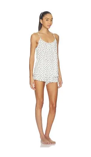 Eberjey Gisele Printed Cami & Short Set In White