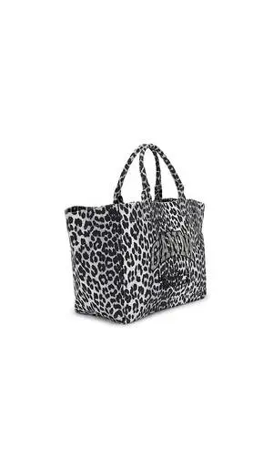 GANNI Shopper Xxl Printed Sequin Tote - Silver